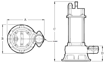 Gorman-Rupp - SH4A3-E3 230/1 - Submersible Shredder Pump