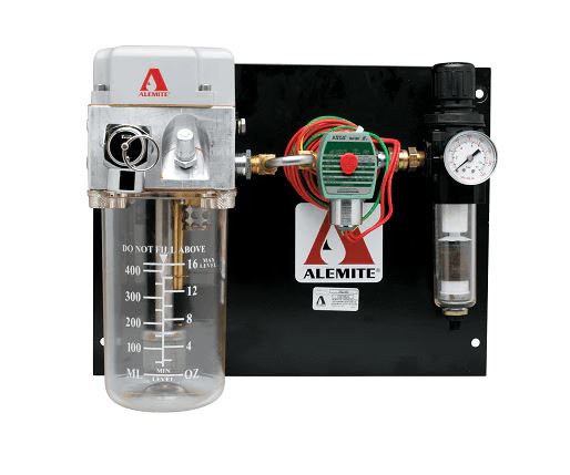 Alemite - 3922-BC - Plate Mounted Centralized Oil Lubricator with Low-Level Switch and Air ...