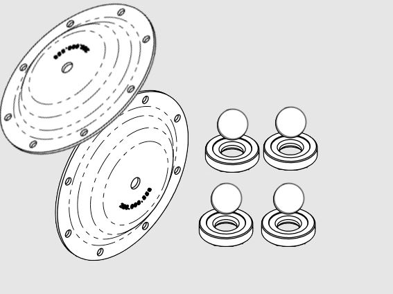Wet End Kit for 8323 Diaphragm Pump [393801-6] - $254.42 : Westech ...