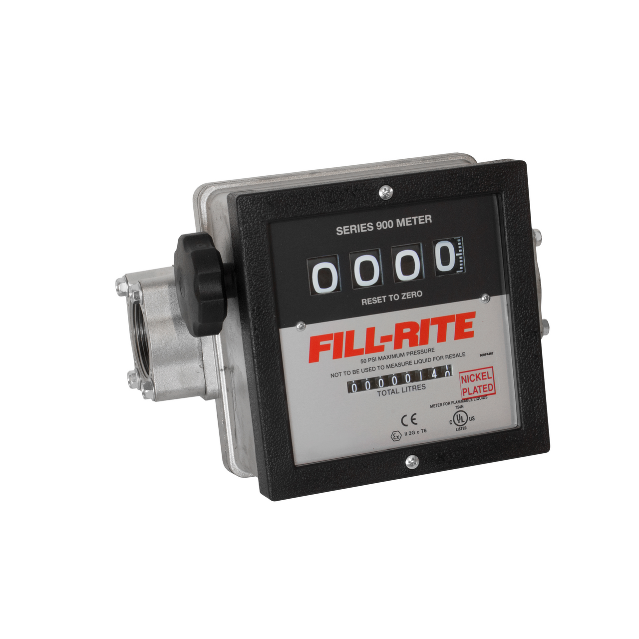 Fill-Rite - 901CLN1.5 - 4-Wheel Mechanical Liter Meter, 1.5 in Meter