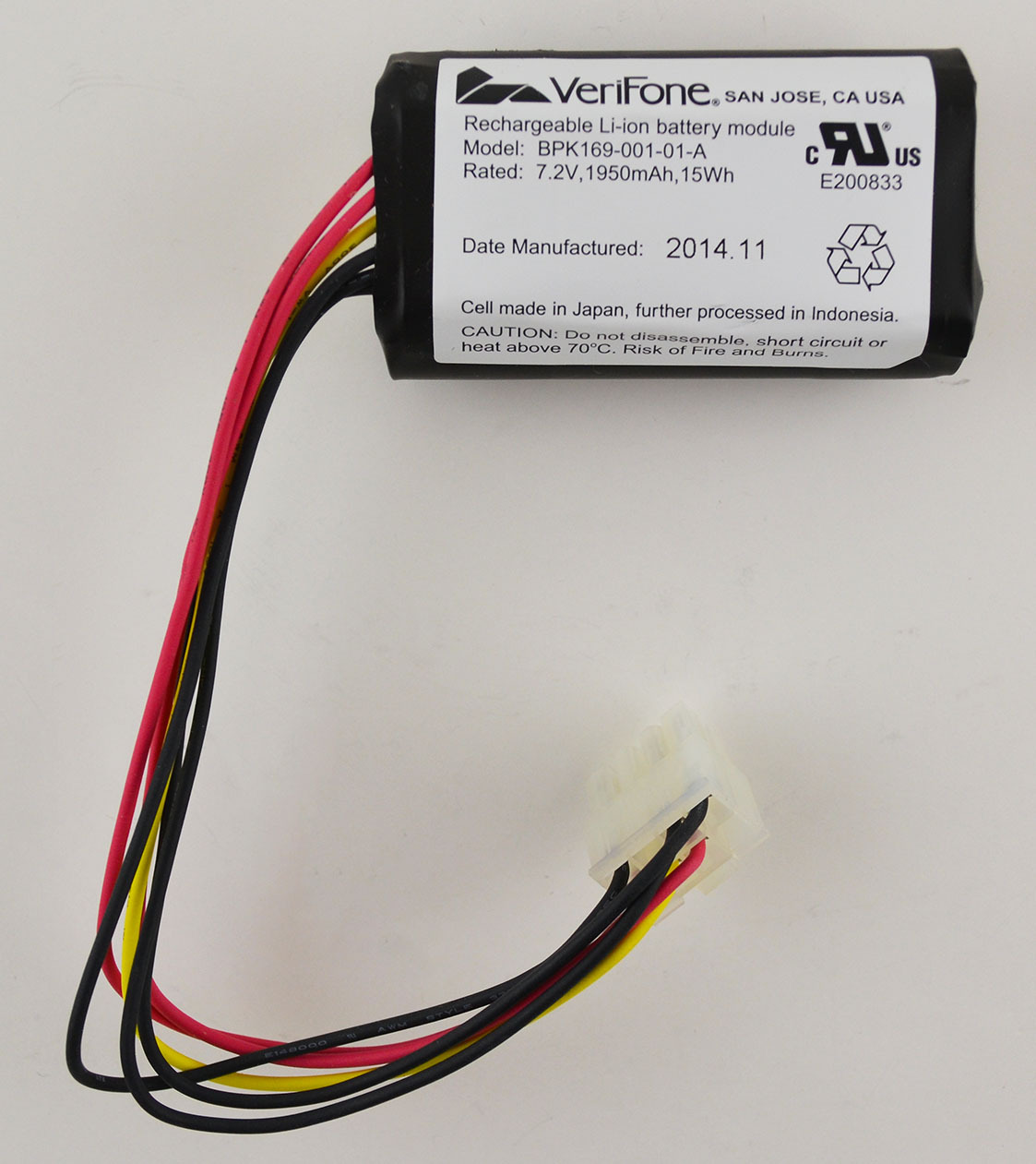 BATTERY PACK FOR RUBY2 AND RUBY CI, Fits Verifone [BPK169-001-01-A ...