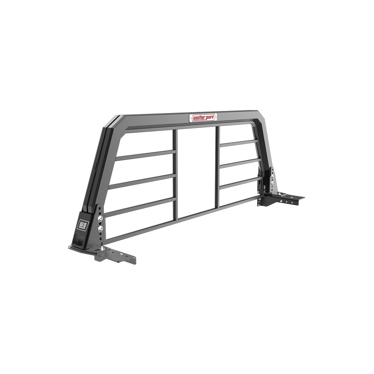 Weather Guard - 11908-52-01 - Half Bar Aluminum Headache Rack